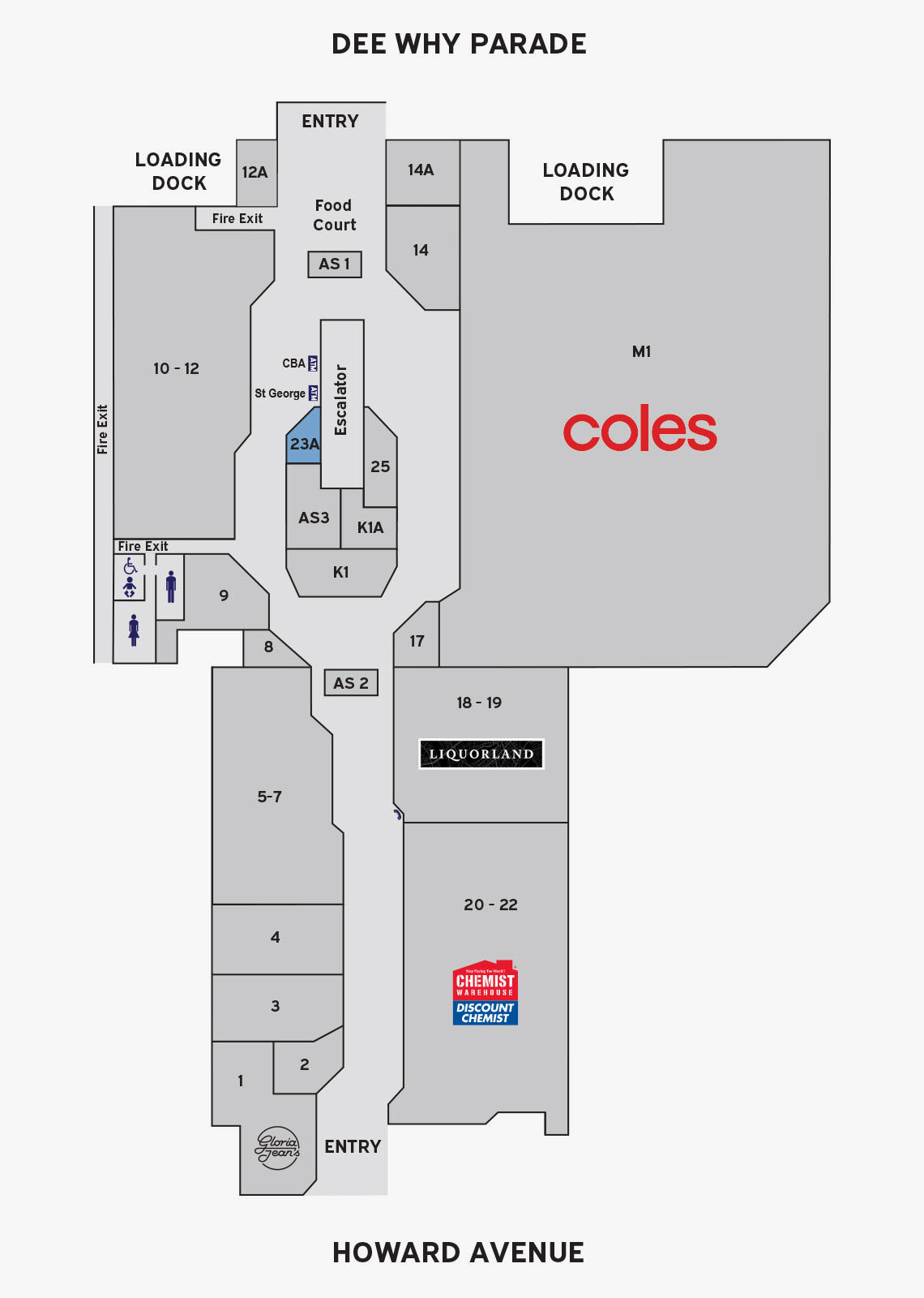 Dee Why Village Plaza | Centre Map