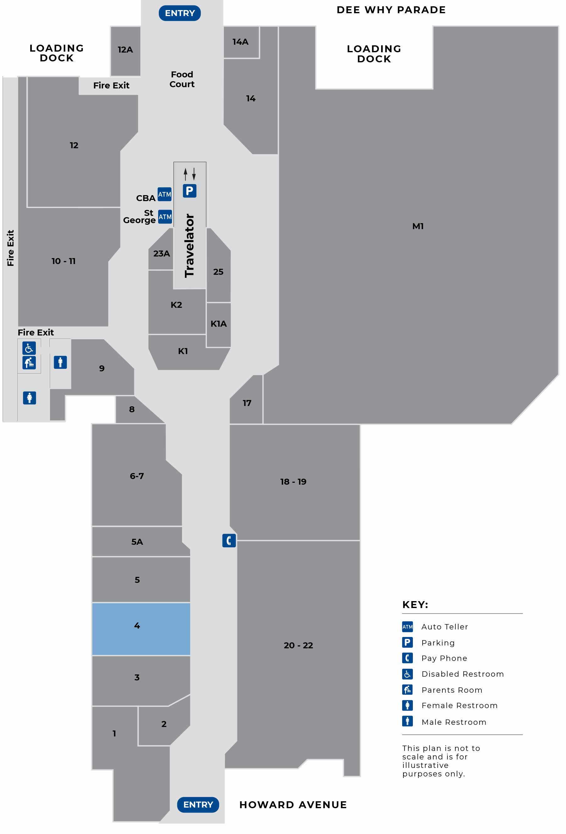 Dee Why Village Plaza | Centre Map